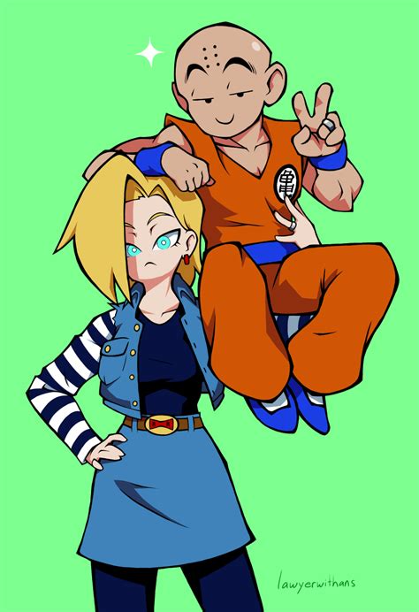 Fanart Of Krillin And Android 18 Dbz
