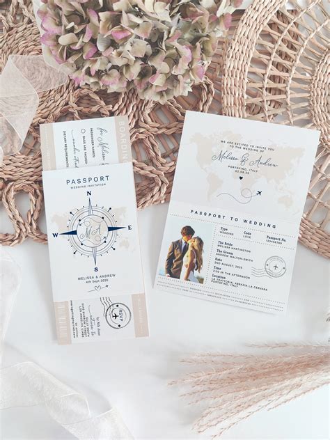Flight Invitation Set Boarding Pass Wedding Invitation Suite Etsy Uk