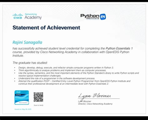 python cisconetworkingacademy openedg pcep programming… sanagalla rajini