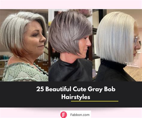 Beautiful Cute Gray Bob Hairstyles Fabbon