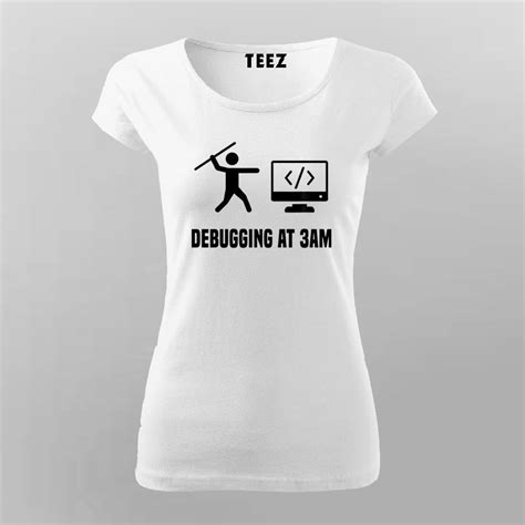funny programming coding debugging t shirt for women
