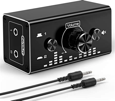 3 5mm audio switch tendak 2 port audio splitter switcher 2 input 1