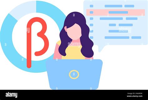 Woman Beta Testing Software Development Process Concept Stock Vector