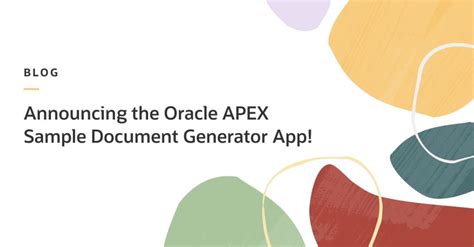 Sample Document Generator App Apex Integration Oracle Developers Posted On The Topic Linkedin