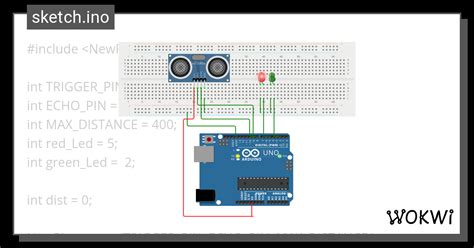 ULTRASENSOR Wokwi ESP32 STM32 Arduino Simulator