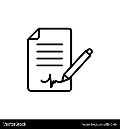 Signed Document Icon Ideal For Legal Royalty Free Vector