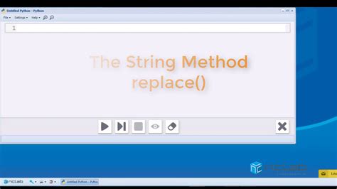 Python String Method Replace Youtube