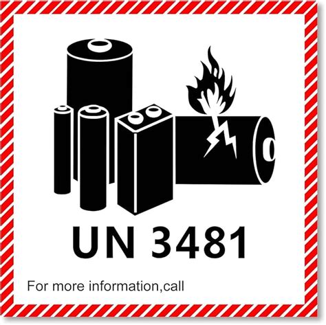 1000 Pack Un3481 Lithium Lon Battery Caution Labels 47 X