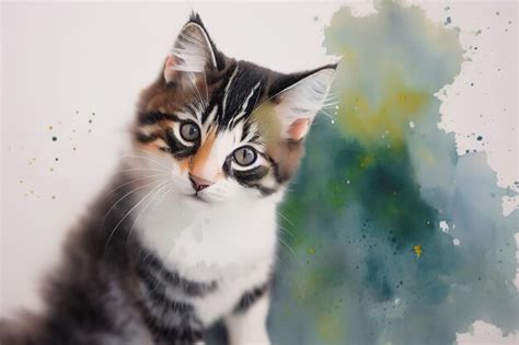 Premium Ai Image Illustration Of A Cute Fluffy Cat Generative Ai