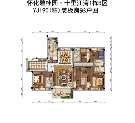 碧桂园十里江湾1栋b区jy190户型户型图怀化碧桂园十里江湾5室2厅3卫、1900平方米户型图 吉屋网