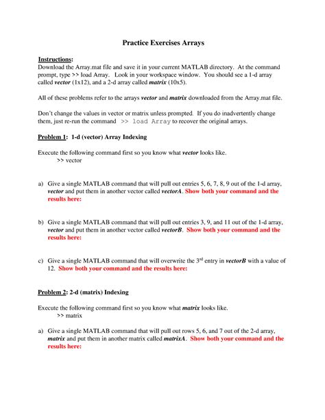 Exercises Arrays Extra Lecture Notes Practice Exercises Arrays