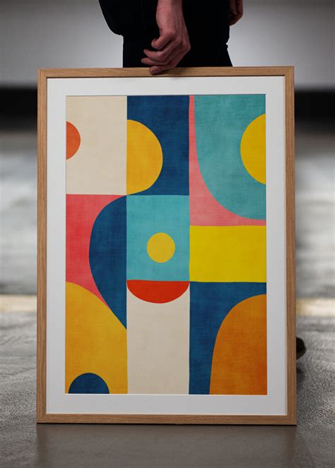 Arte Geométrica De Cores Brilhantes Posters And Art Prints De Emcdesignlab Printler