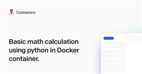 Mayuresh Badgujar On Linkedin Basic Math Calculation Using Python In Docker Container