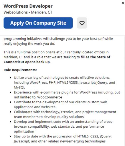 Wordpress Developer Job Description Template Dremelmicro