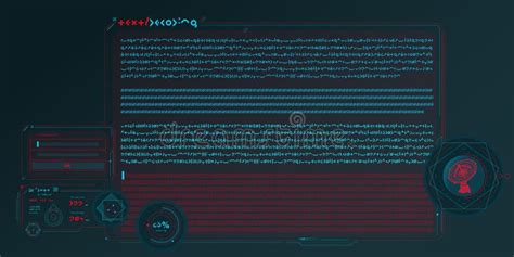 Sci Fi Interface Of Data Decoding Program Stock Vector Illustration