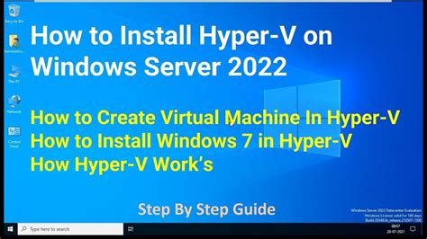 How To Install Hyper V In Windows Server 2022 Create Run New