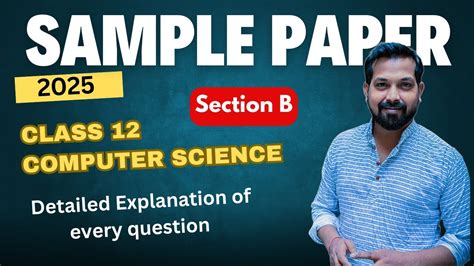 Class 12 Computer Science Cbse Sample Paper 2025 For Board Exam