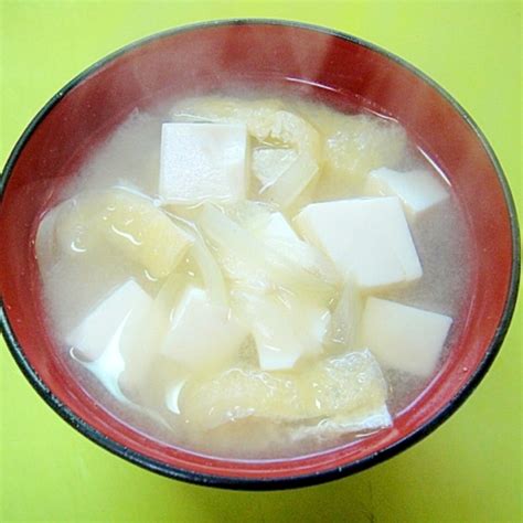 豆腐と玉ねぎ油揚げの味噌汁 レシピ・作り方 By Mint （返レポお休み中） 楽天レシピ