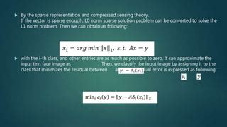 Sparse Representation Face R Ecognition PPT