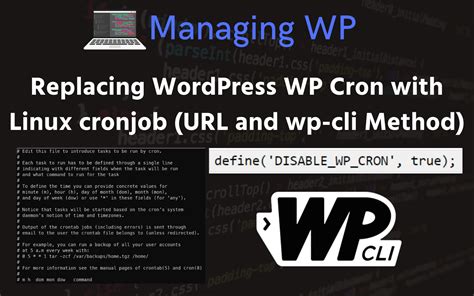 Replacing Wordpress Wp Cron With Linux Cronjob Url And Wp Cli Method