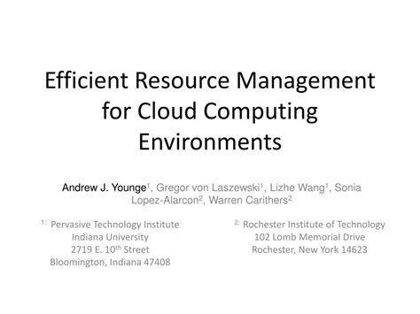 Ppt Efficient Resource Management For Cloud Computing Environments Powerpoint Presentation