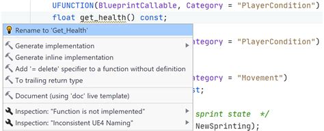 Unreal Engine Naming Convention Jetbrains Rider Documentation