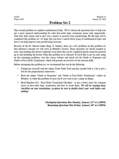 150 Problem Set 2 Pdf Logic Theoretical Computer Science