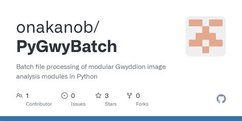 Github Onakanobpygwybatch Batch File Processing Of Modular Gwyddion Image Analysis Modules