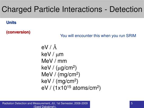 Ppt Charged Particle Interactions Detection Powerpoint Presentation Id4100508