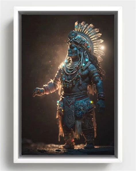 Mayan God Itzamna Etsy Canada Drawing Illustrations Drawing And Illustration Canvas Frame