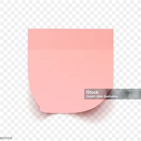 메시지에 대한 준비가 된 그림자가 있는 빨간 메모 용지 현실적인 투명한 배경에서 격리됩니다 벡터 일러스트레이션 0명에 대한 스톡