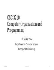 Lab 1 Pptx CSC 3210 Computer Organization And Programming Dr Zulkar