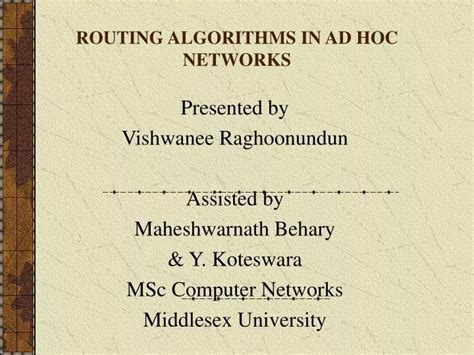 Ppt Routing Algorithms In Ad Hoc Networks Powerpoint Presentation Free Download Id3982482