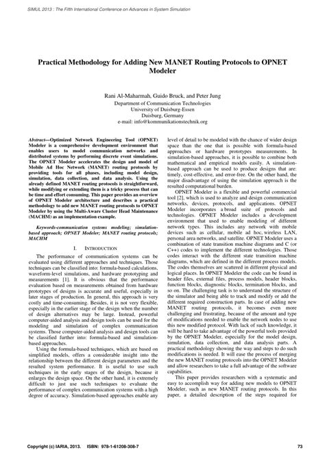 Pdf Practical Methodology For Adding New Manet Routing Protocols To Opnet Modeler