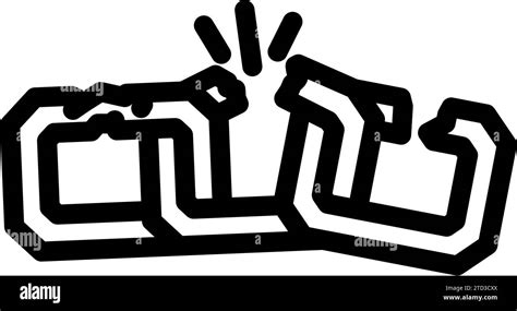 Broken Link Line Icon Vector Illustration Stock Vector Image And Art Alamy