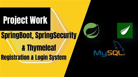 39 Registration And Login System In Spring Springboot And Thymeleaf Project Youtube