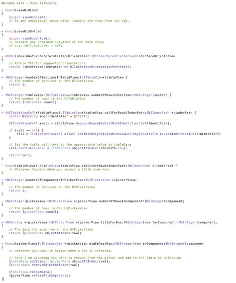 Iphone Uipickerview For Drop Down Menu Stack Overflow