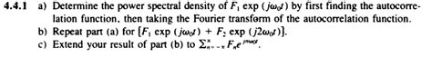 Solved A Determine The Power Spectral Density Of Chegg