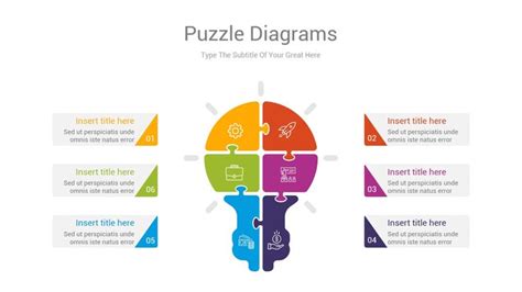 Puzzle Infographics Powerpoint Template Keynote Template Powerpoint Templates Illustrator