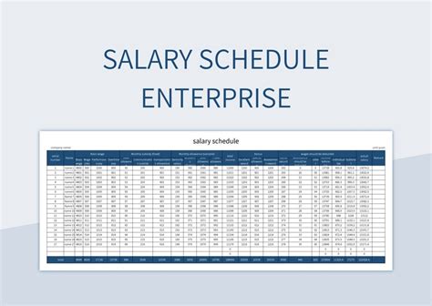Free Salary Schedule Templates For Google Sheets And Microsoft Excel Slidesdocs