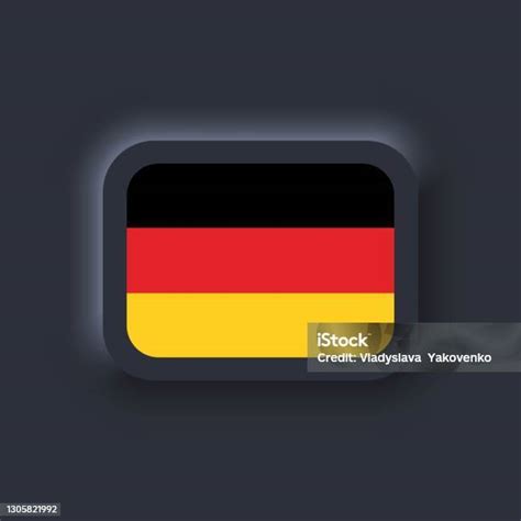 독일의 국기 국가 독일 국기 독일어 플래그 독일 기호 벡터 그림입니다 Eps10 플래그가있는 간단한 아이콘 Neumorphic Ui Ux 어두운 사용자 인터페이스 노이모티즘