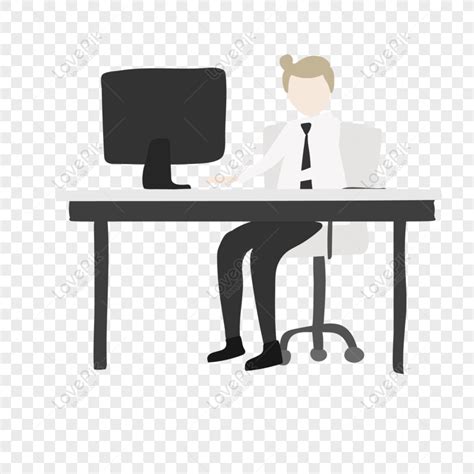 플랫 오피스 맨 캐릭터 디자인 Png 일러스트 무료 다운로드 Lovepik