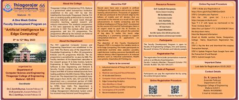 Fdp On Artificial Intelligence For Edge Computing Thiagarajar College Of Engineering