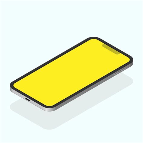 Premium Vector A Yellow Screen Realistic 3d Smartphone Isometric
