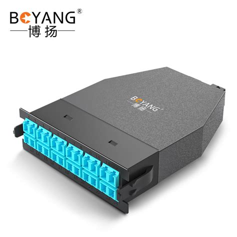 博扬预端接24芯MPO转接盒 OM4高密度MPO转LC转换模块 1进24出O 虎窝淘