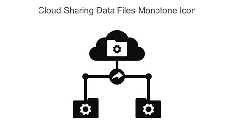 Cloud Sharing Data Files Monotone Icon In Powerpoint Pptx Png And Editable Eps Format Ppt Example