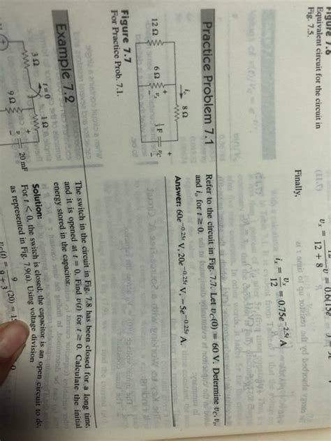Solved Refer To The Circuit In Fig 7 7 Let Vc 0 60v