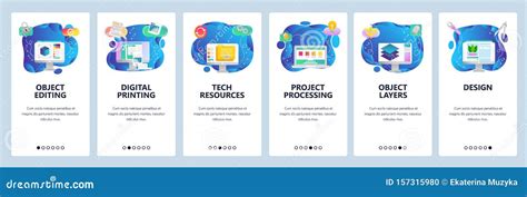 Mobile App Onboarding Screens 3d Model Development Image Editor