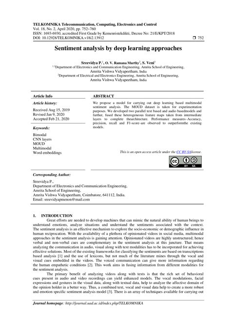 Pdf Sentiment Analysis By Deep Learning Approaches