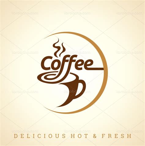 وکتور لوگوی خلاقانه قهوه رنگی گرافیک با طعم تربچه طرح لایه باز